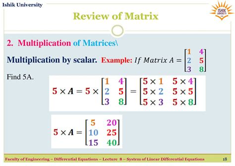 Lecture 8 System Of Linear Differential Equations Fall Semester Ppt