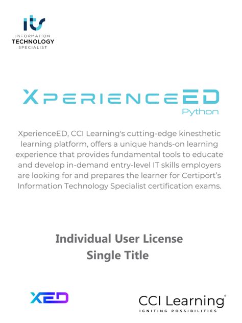 Python Xperienceed Xed Single User License Cci Learning Store