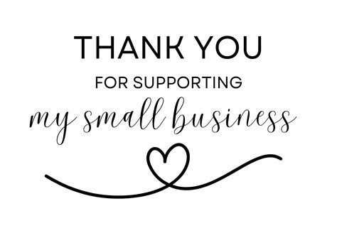 Thank You For Supporting My Small Business Cards Elegant And