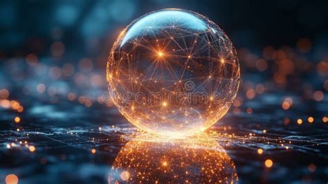 Stunning Glow Of A Sphere Representing Digital Connectivity And Energy