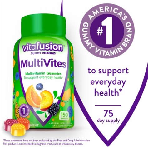 Vitafusion Multivites Gummy Multivitamins Berry Peach And Orange