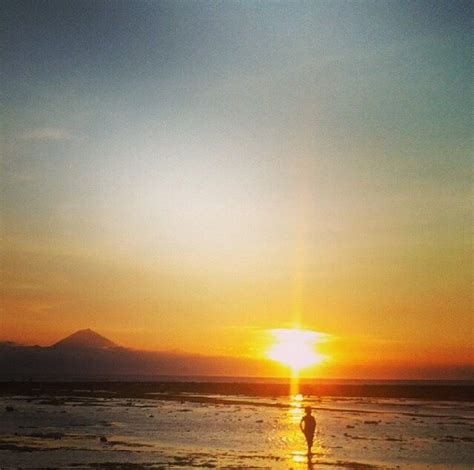 Sunset Over Bali From Gilli Trawangan One Of The Most Beautiful