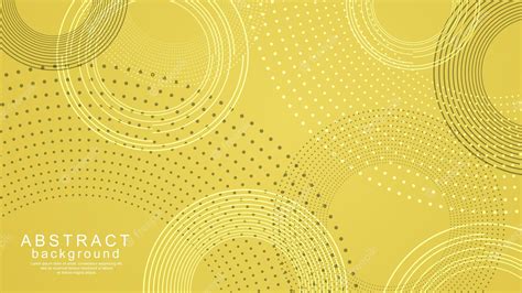 Premium Vector Abstract Circle Lines On Yellow Background