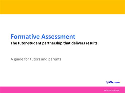 Formative Assessment An Important Teaching Tool For Any Subject Ppt