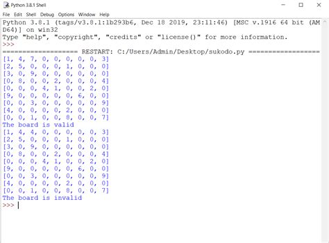 How To Check For A Valid Sudoku In Python Codespeedy