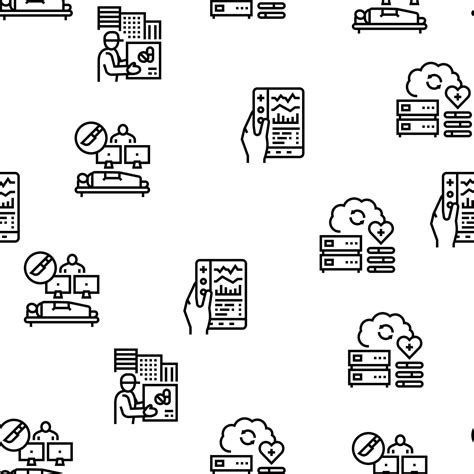 Telehealth Medicine Treatment Vector Seamless Pattern 10150439 Vector