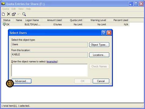Mcse Configuring Disk Quotas