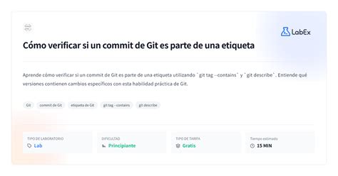 Cómo Verificar Si Un Commit De Git Es Parte De Una Etiqueta Labex