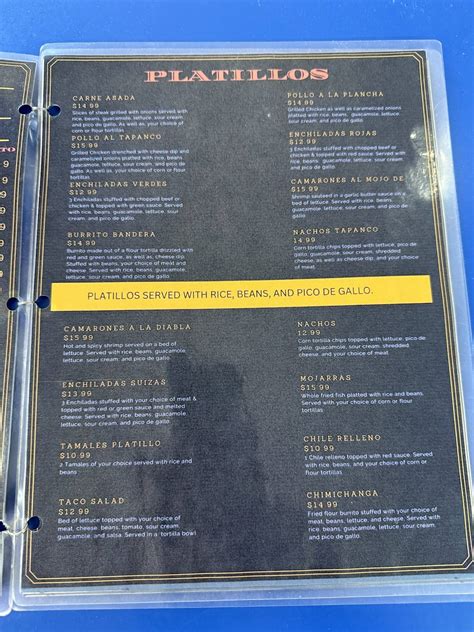 Menu At Taquería El Tapanco De Don Chilo Restaurant Truesdale