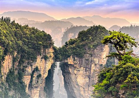 Wulingyuan National Park Map Town Andscenic Area