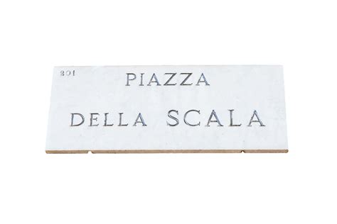 La Scala Street Sign Theater Symbol Landmark Square Landmark Milan