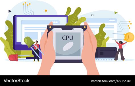 Microchip Flat Concept Royalty Free Vector Image