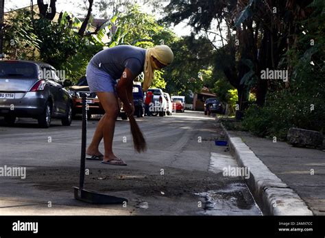 Antipolo City Philippines January 13 2020 Residents Clean The