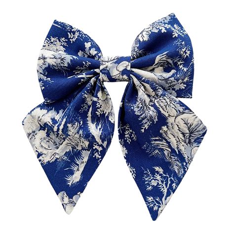 Blue Toile Sailor Bow Bebetheory