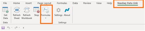 How Do I Enable Nasdaq Data Link Formulas In The Excel Add In Data