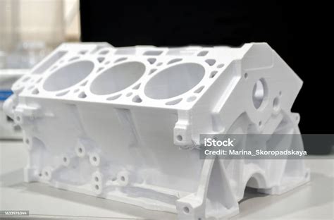 3d 프린터로 인쇄된 프로토타입 자동차 모터를 모델링합니다 3d 프린터로 인쇄된 개체 3차원 인쇄에 대한 스톡 사진 및 기타