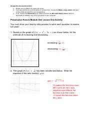 Module One Lesson One Activity Pdf Google Doc Access Directions Please Click On File In