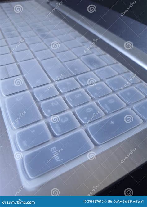 A Translucent Silicone Keyboard Cover On A Black Keyboard Stock Photo Image Of White Person