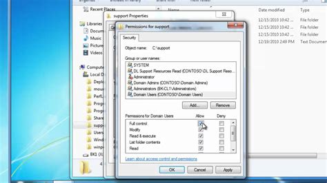 Ntfs Permissions Overview Using Windows 7 Youtube