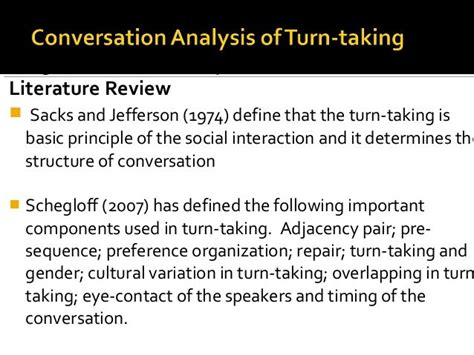 Conversation Analysis Presentation