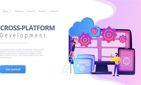 Selfie Website Landing Page Design Template Vector Image