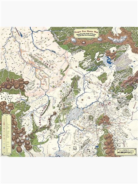 Map Of Dragon Pass From Lands Of Runequest Dragon Pass Poster For Sale By Chaosium Redbubble