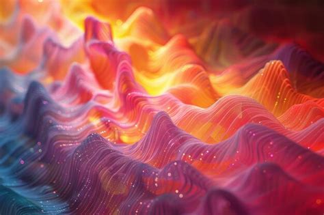 Premium Photo Abstract Sound Waves Forming A Symphony Of Colors Blending Seamlessly Into One