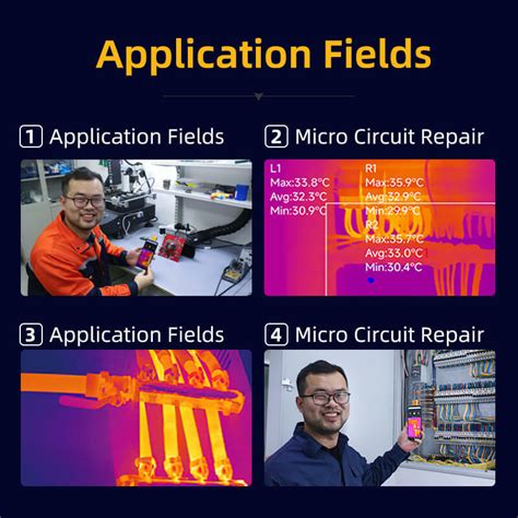 Infiray 적외선 열화상 카메라 T2s 플러스 산업용 Pcb 회로 바닥 난방 파이프 감지 휴대폰용 열화상 카메라 측정 및 분석 장비