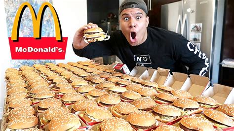 Insane 100 Mcdonalds Big Mac Challenge Impossible 100000 Calories