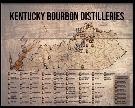 Kentucky Bourbon Trail Map Every Distillery Stop