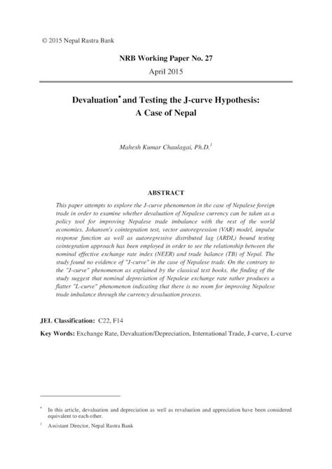 Pdf Devaluation And Testing The J Curve Hypothesis A Case Of Nepal · 2020 11 14 · A Case Pdf Devaluation And Testing The J Curve Hypothesis A Case Of Nepal · 2020 11 14 · A Case