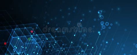 Neural Network And Data Science Technology Background Stock Illustration Illustration Of