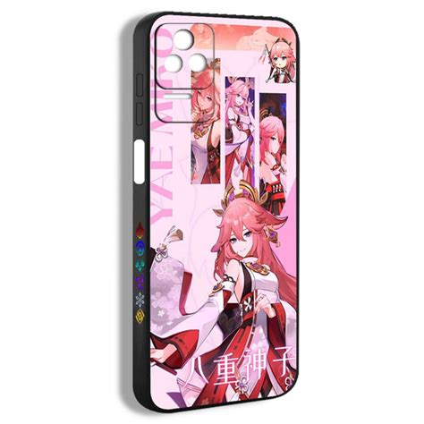 чехол на Xiaomi Poco F4 5g яэ мико геншин ведьма Кицунэ Yae Miko Genshin купить с доставкой по