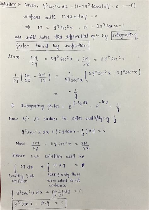 [solved] Solve The Differential Equation Using The Most Appropriate Solution Course Hero