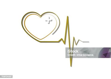 하트 비트 기호와 심장 아이콘입니다 라벨 디자인 개념 병원 장비흰색 기호에 격리 감시에 대한 스톡 벡터 아트 및 기타 이미지 감시 개념 건강관리와 의술 Istock