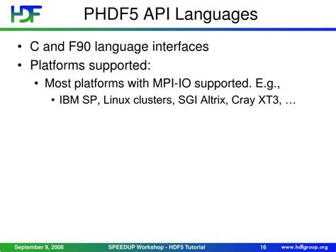 ppt parallel hdf5 tutorial powerpoint presentation free download id 4359921
