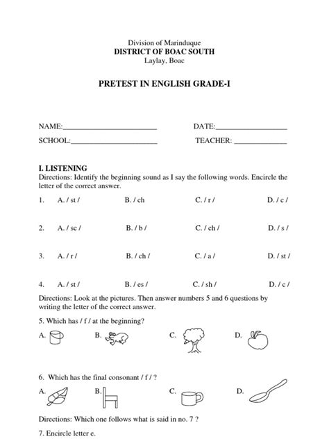 First Periodical Test Grade 1 Maize Ellipsis
