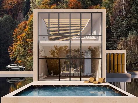 طراحی ویلا کوچک مدرن مهندسین مشاور دکتر سرور و همکاران