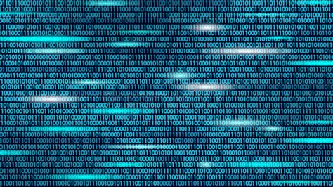 Abstract Digital 3d Blue Background Information Code Flow Data Analysis Concept Stock Vector