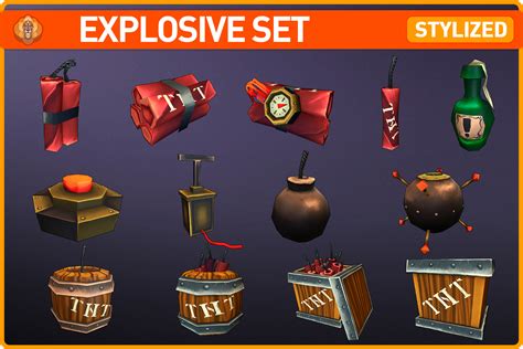 Explosives Set 3d Interior Unity Asset Store