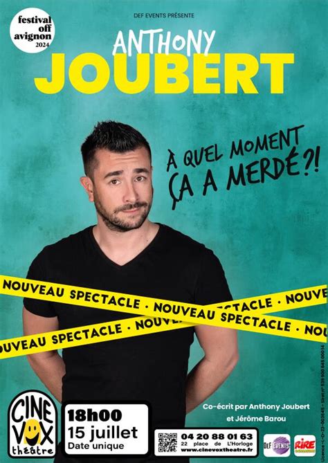 Anthony Joubert Au Cinevox Davignon One Man Show