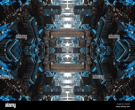 Mirrored Geometry Lines And Shapes Symmetry Perspective Intricate