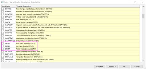在gem模拟时，不能在builder里面直接查看密度，密度是通过状态方程直接计算的，如何查看这个参数呢？ Learn Cmg