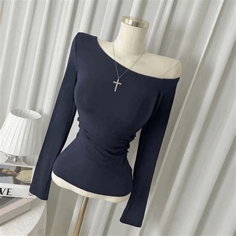 핏보장템 💗 3c 소프트 원숄더 슬림핏 티셔츠 에이블리