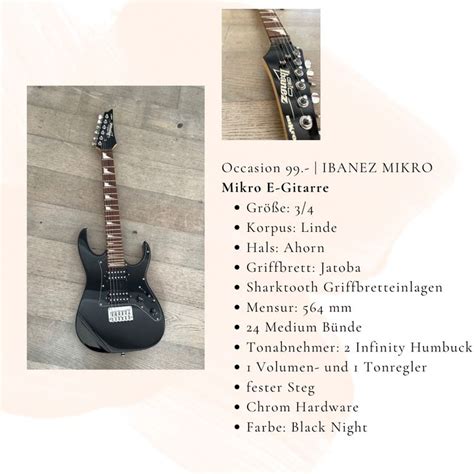 Ibanez Mikro Mikro E Gitarre Gebraucht In Andelfingen Für Chf 48 Nur Abholung Auf Ricardo Kaufen