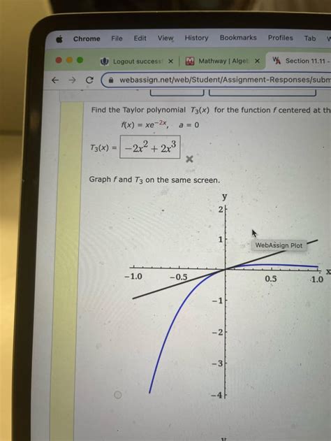 Taylor Polynomial Question At T3 Rcalculus