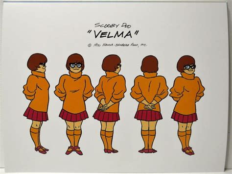 Scooby Doo Model Sheet Print Set Daphne Velma Freddy Shaggy Scooby