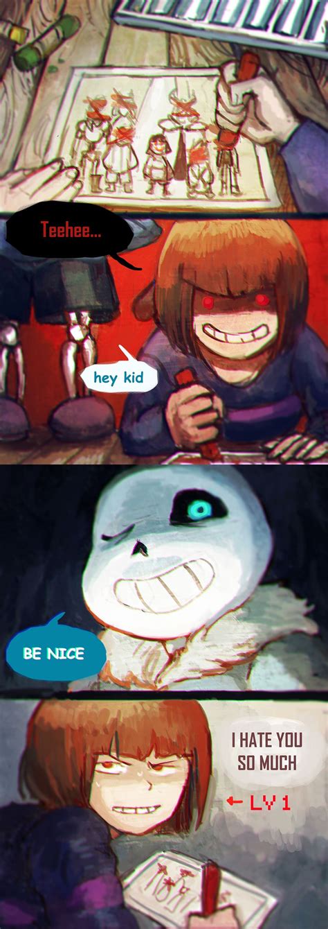 Chara And Sans Comic Undertale Game Undertale Comic Funny Undertale Fanart Frisk Mega