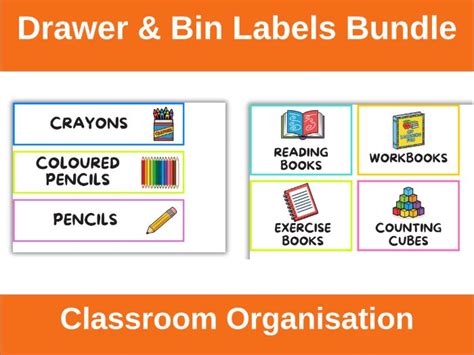 Classroom Drawer And Bin Labels Set Teaching Resources