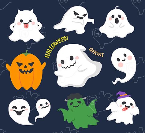 귀여운 할로윈 유령 일러스트 Geami 네이버 Ogq마켓
